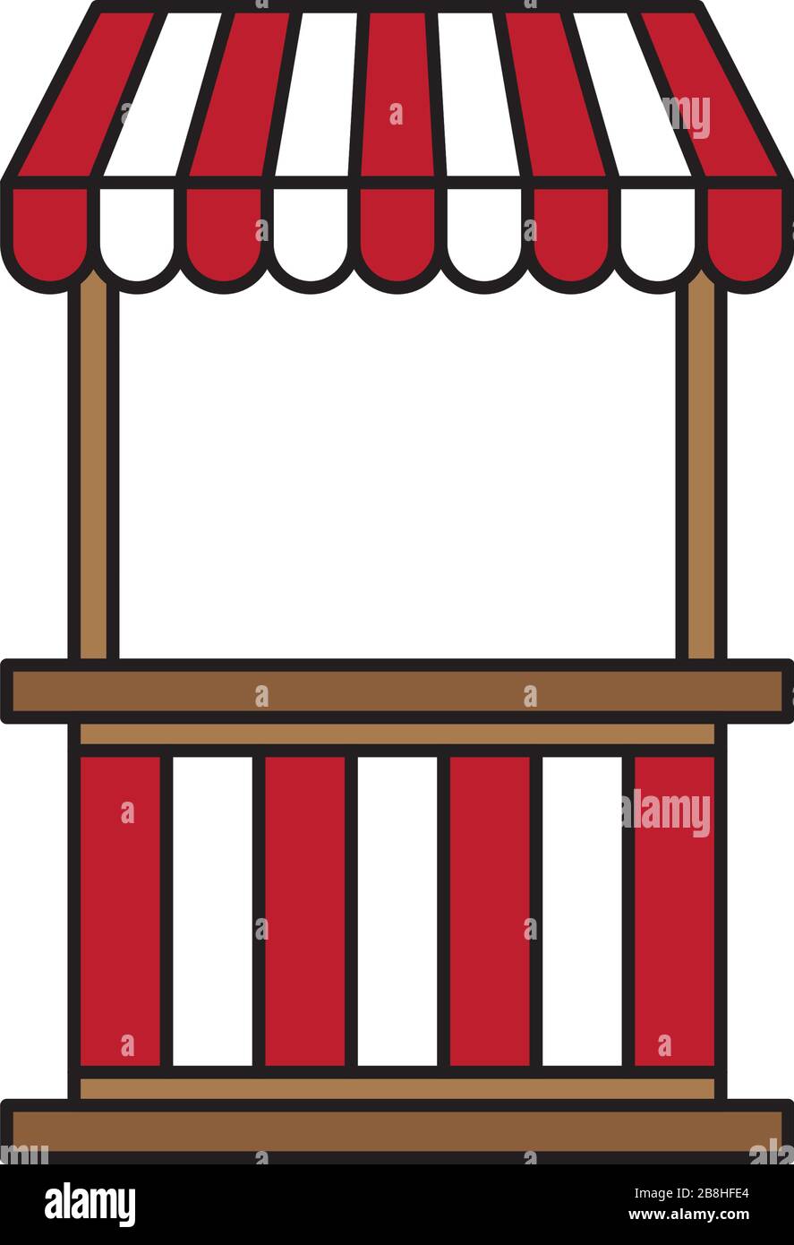 food stand vector icon concept, isolated on white background Stock ...