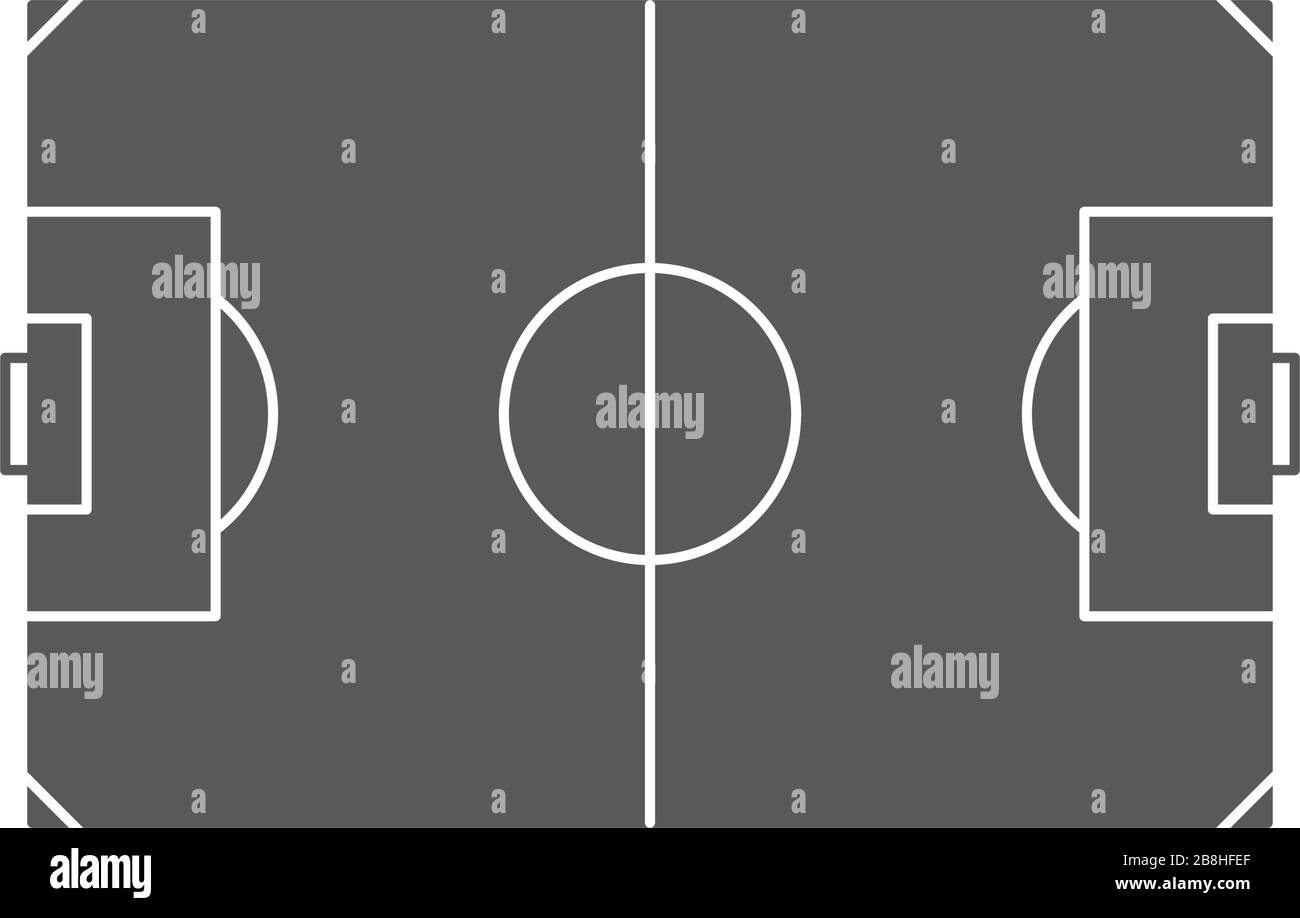 Football pitch vector icon, isolated on white background Stock Vector ...