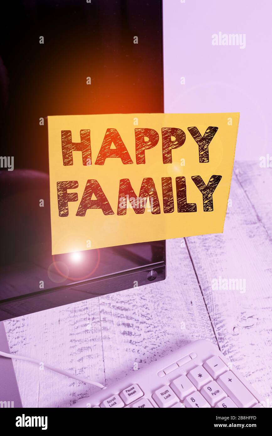 Word writing text Happy Family. Business photo showcasing family ...