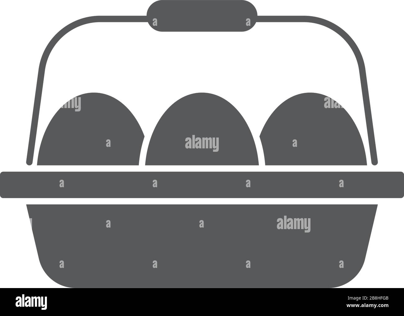 eggs in box package vector icon concept, isolated on white background ...