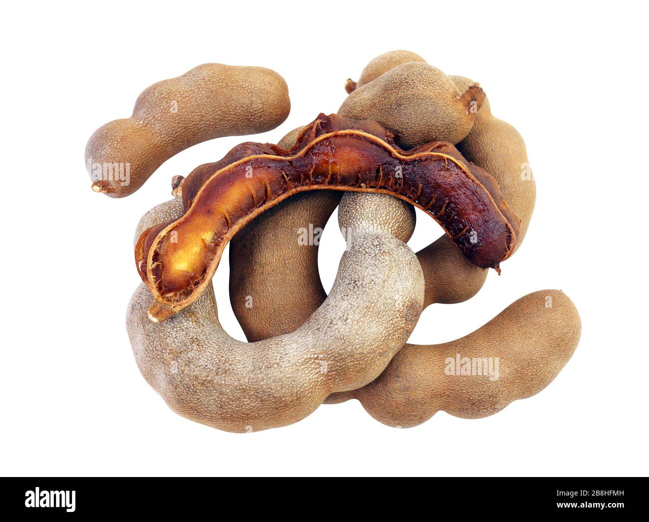 tamarind, sweet tamarind, brown tamarind pile, tamarind heap isolated ...