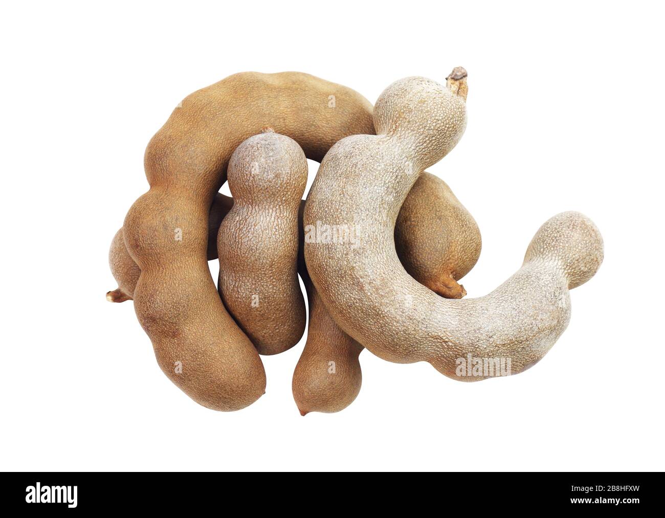 tamarind, sweet tamarind, brown tamarind, tamarind heap peel isolated ...