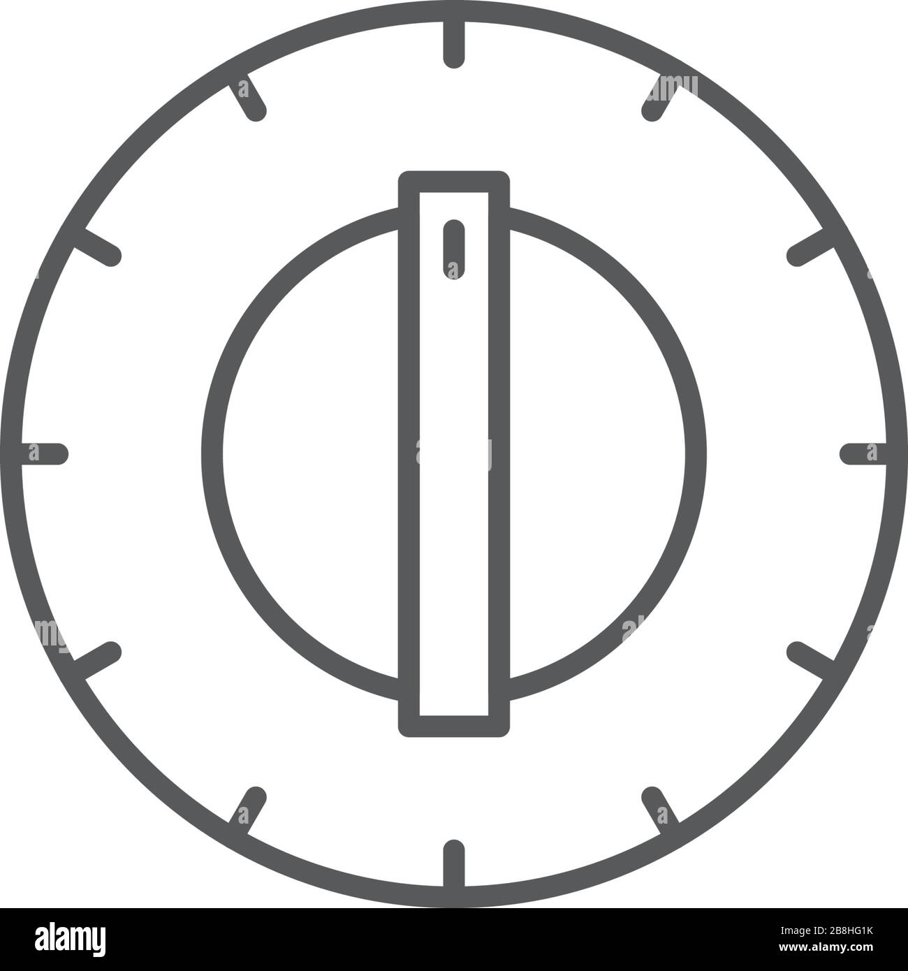 Kitchen oven knob with timer isolated on white background Stock Vector ...