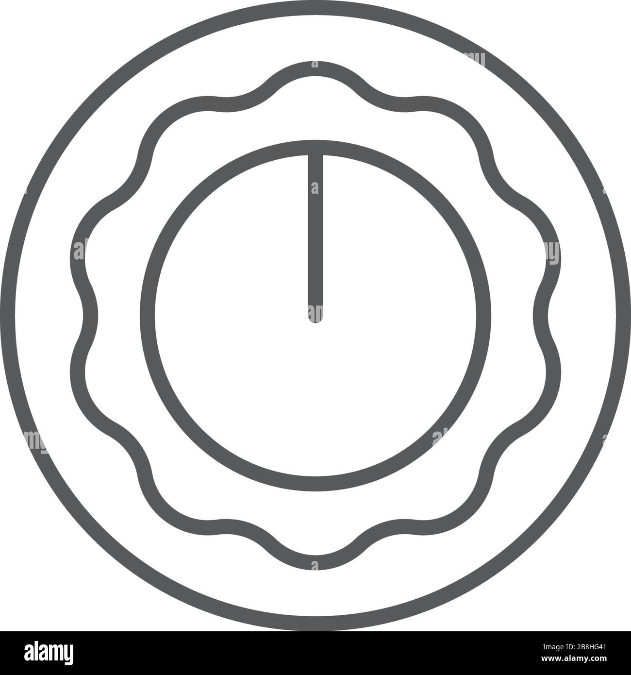 Kitchen oven knob with timer isolated on white background Stock Vector ...