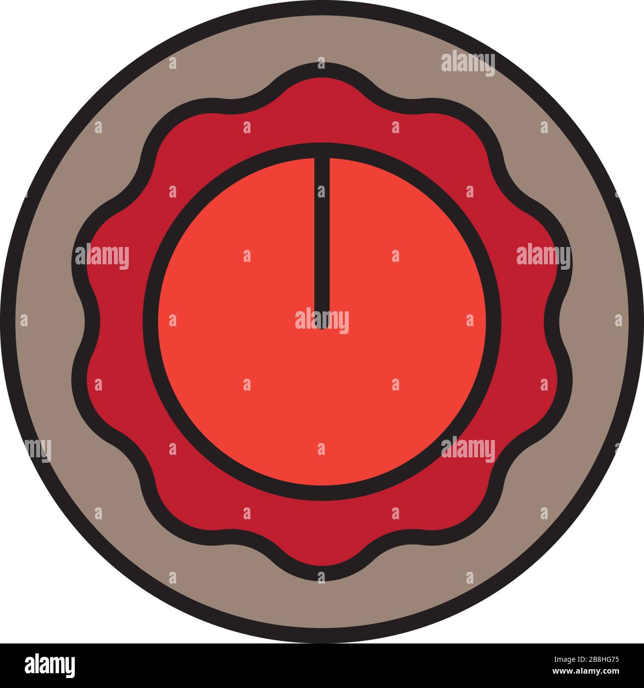 Kitchen oven knob with timer isolated on white background Stock Vector ...