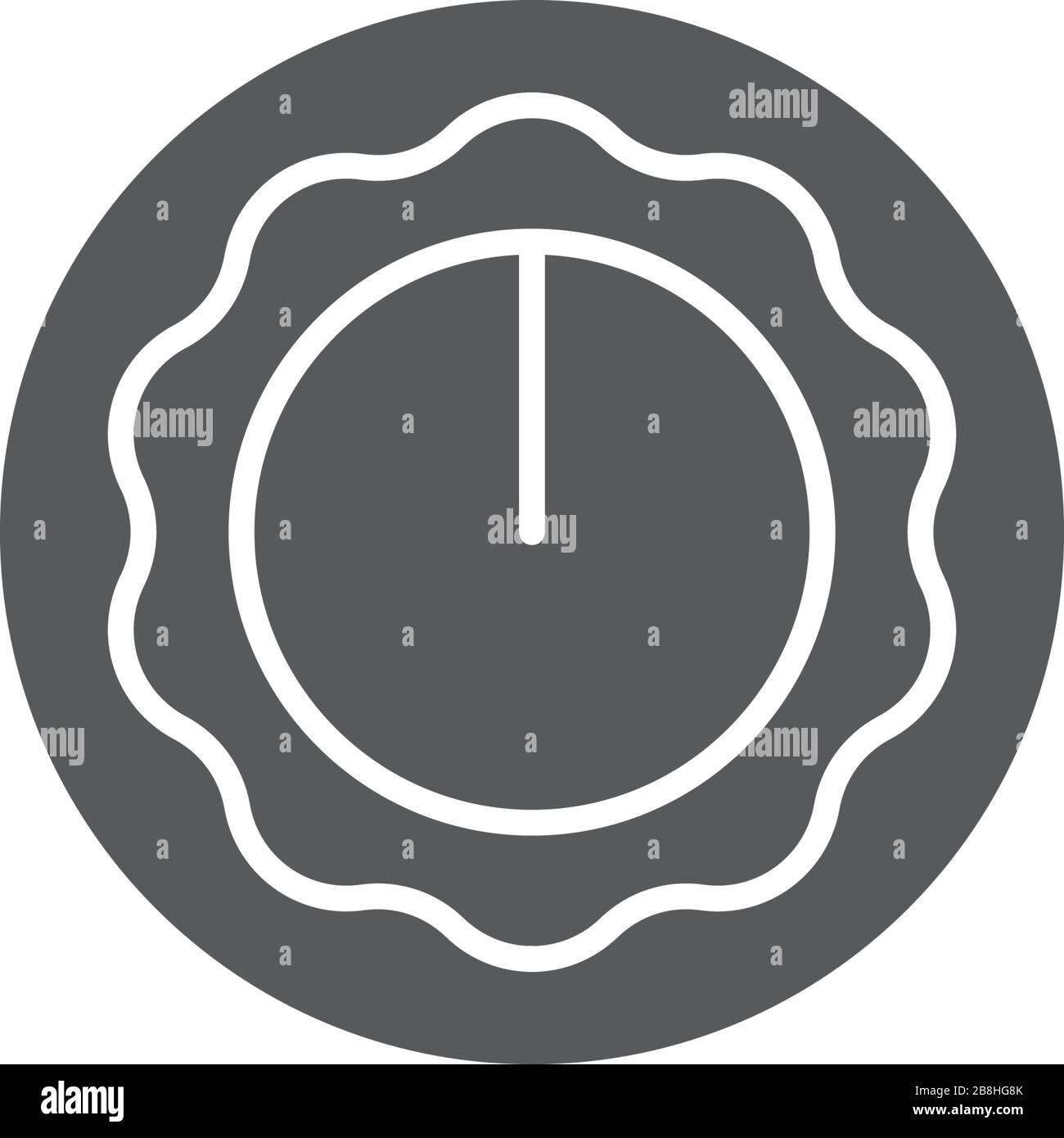 Kitchen oven knob with timer isolated on white background Stock Vector ...