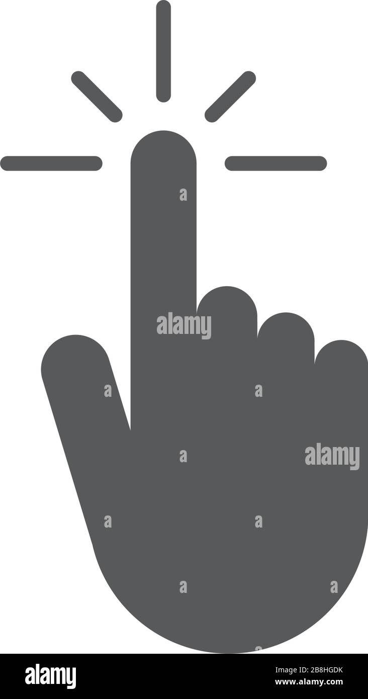 Interactive touch screen interface vector icon, isolated on white ...