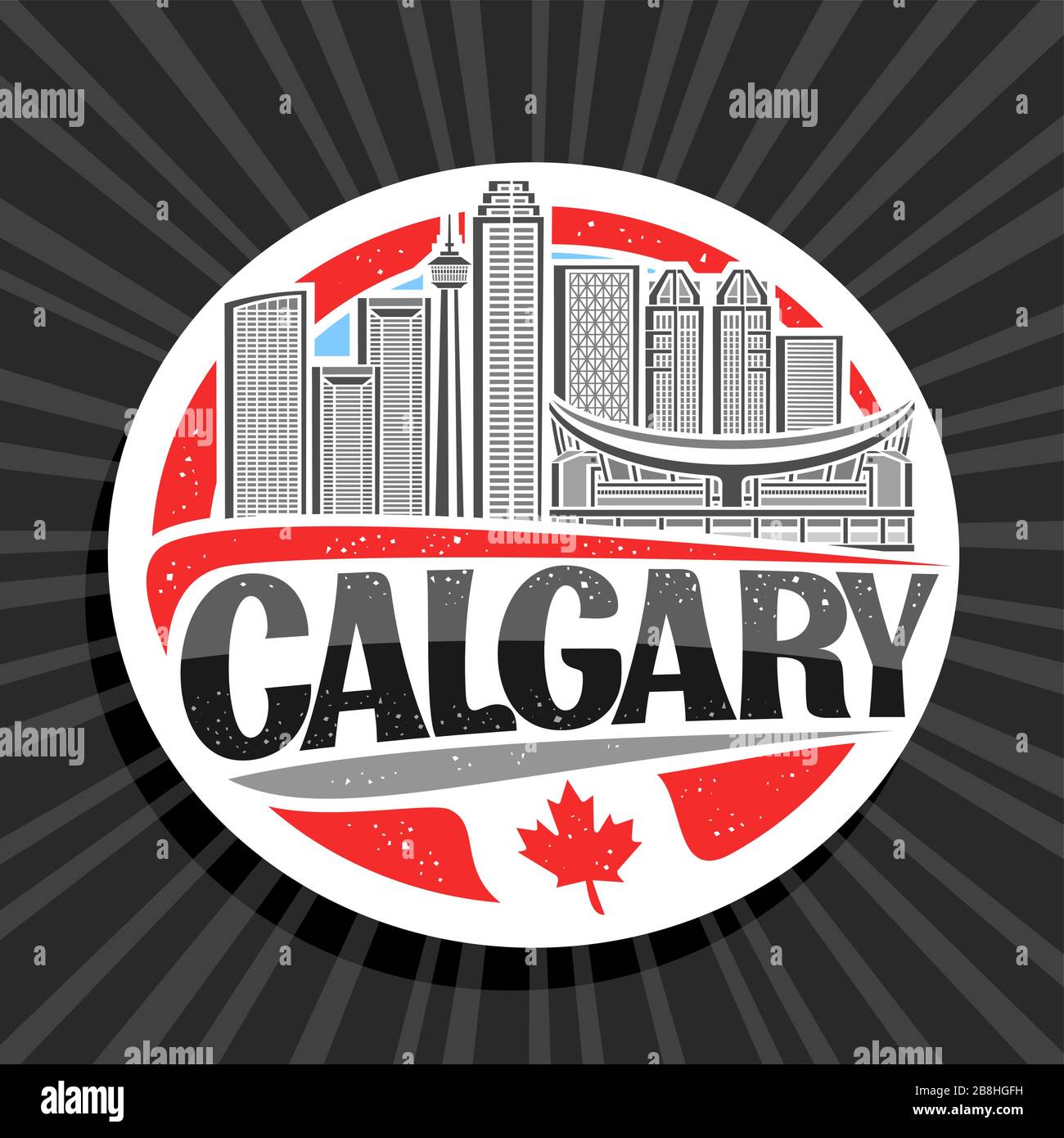 Calgary saddledome skyline Stock Vector Images - Alamy