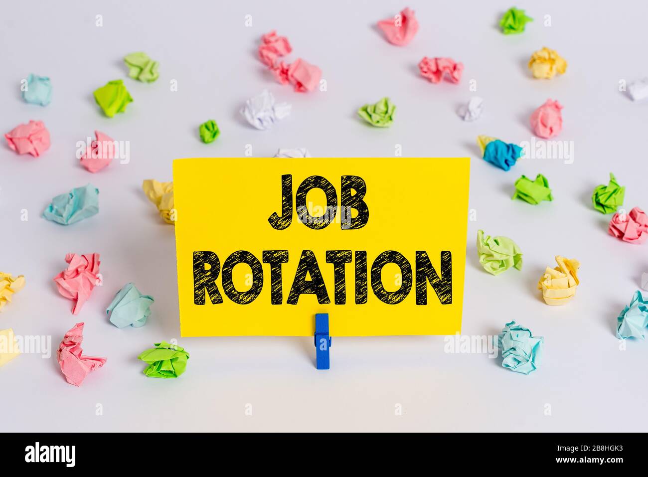 Handwriting text Job Rotation. Conceptual photo the practice of moving ...