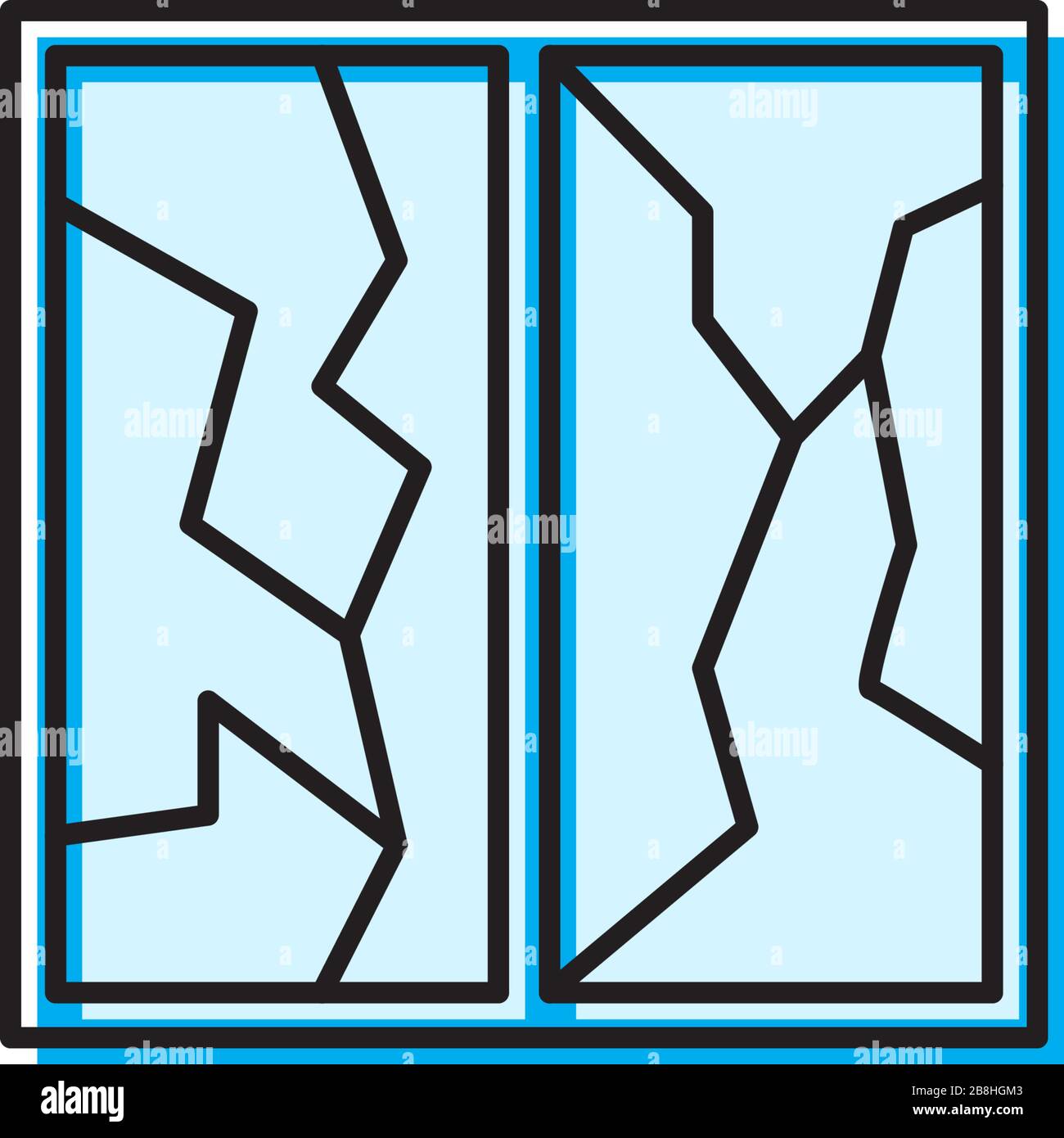 broken window vector icon concept design isolated on white background ...