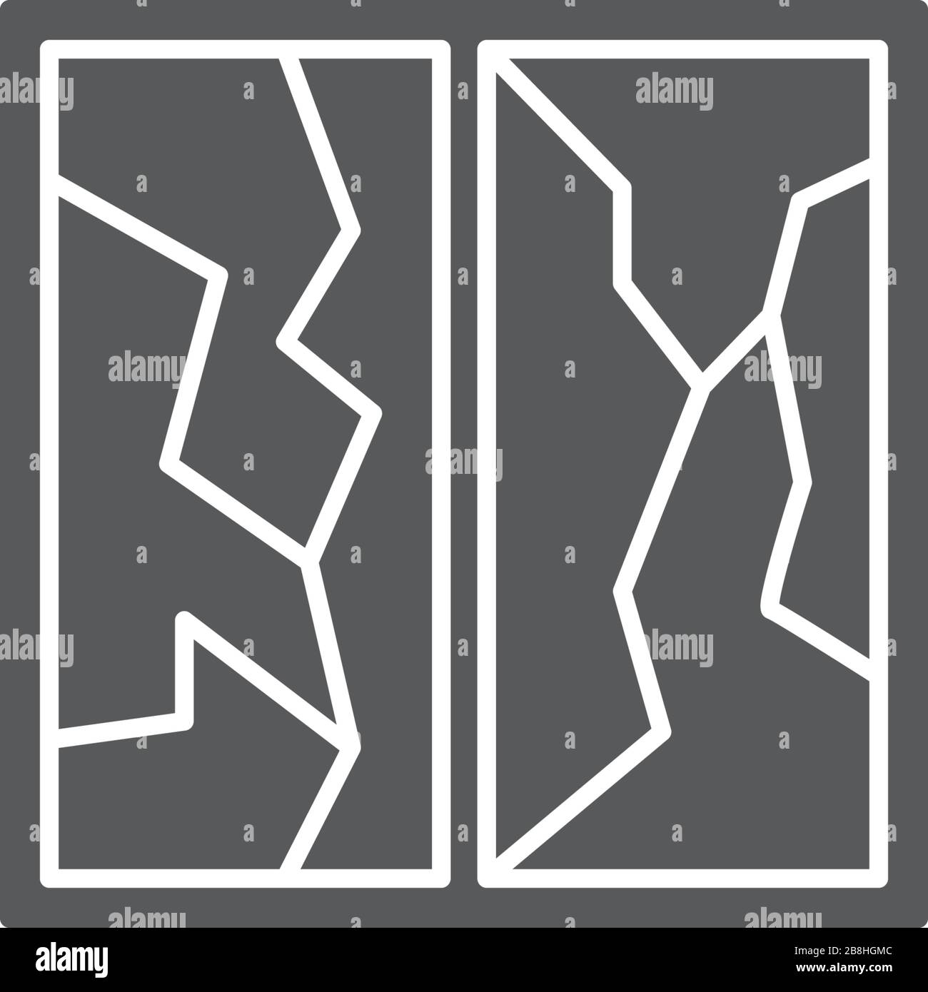 broken window vector icon concept design isolated on white background ...