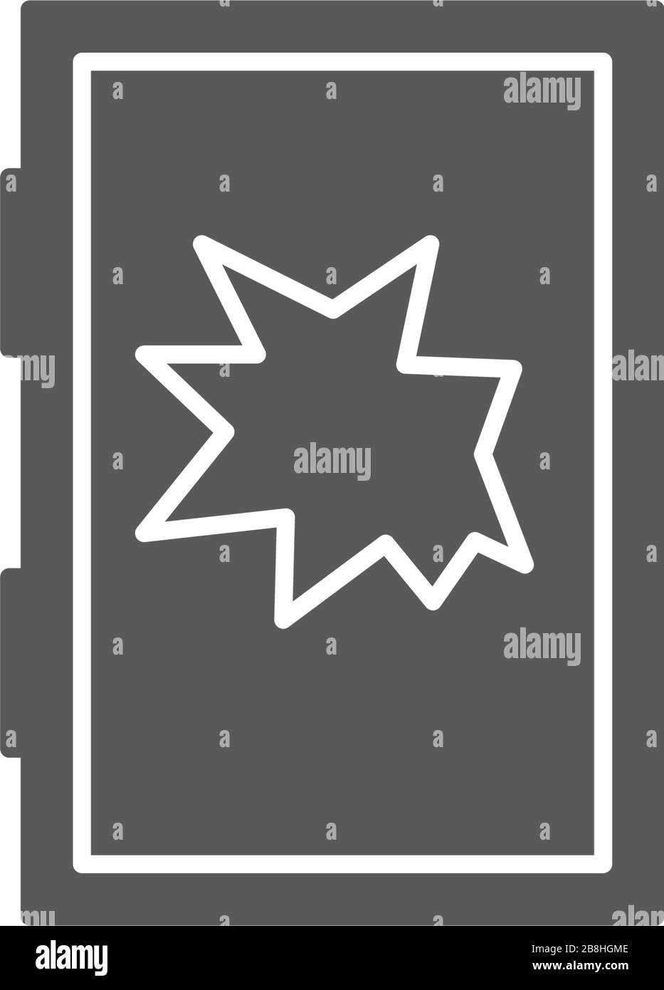 broken window vector icon concept design isolated on white background ...