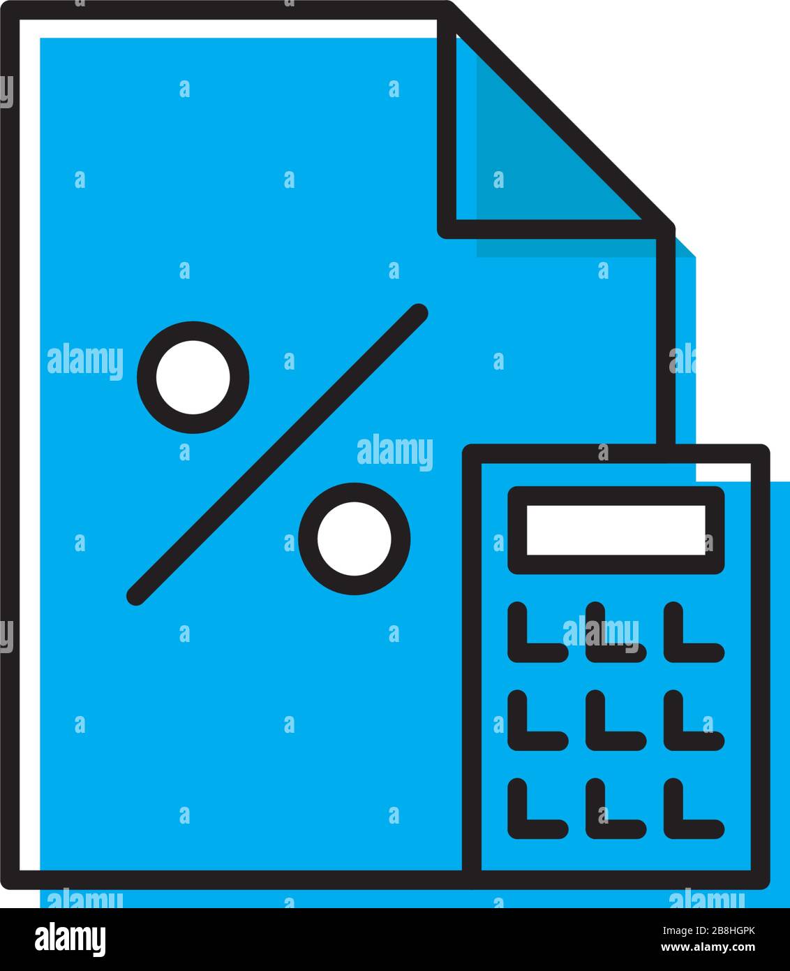 calculator and financial document concept design vector icon isolated ...