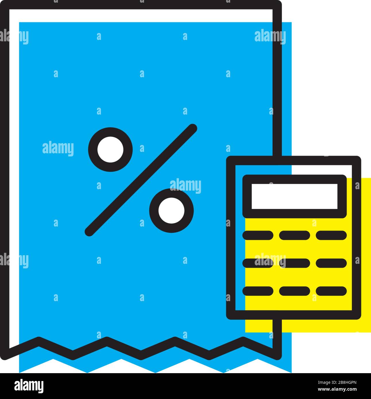 calculator and financial document concept design vector icon isolated ...