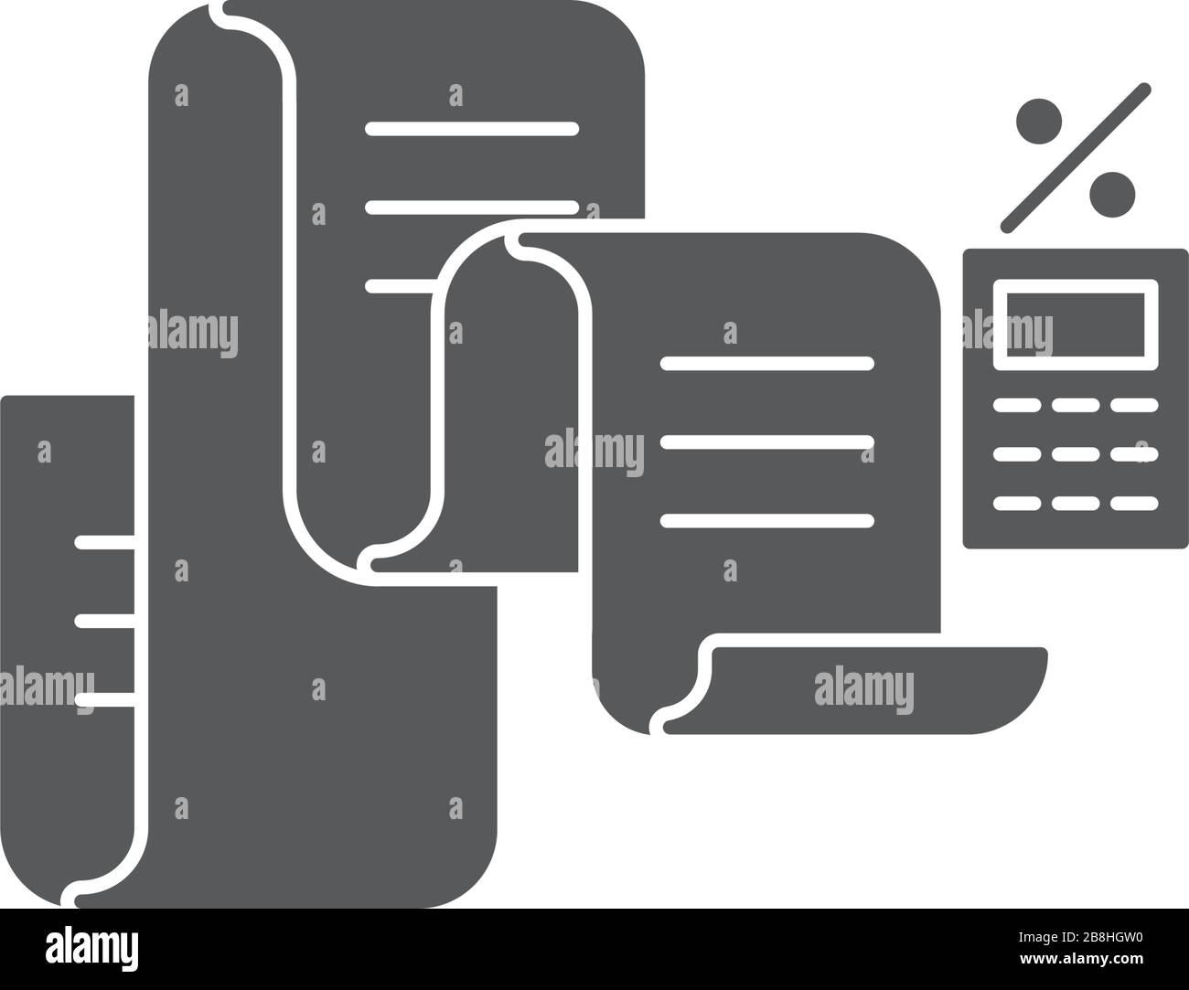 calculator and financial document concept design vector icon isolated ...