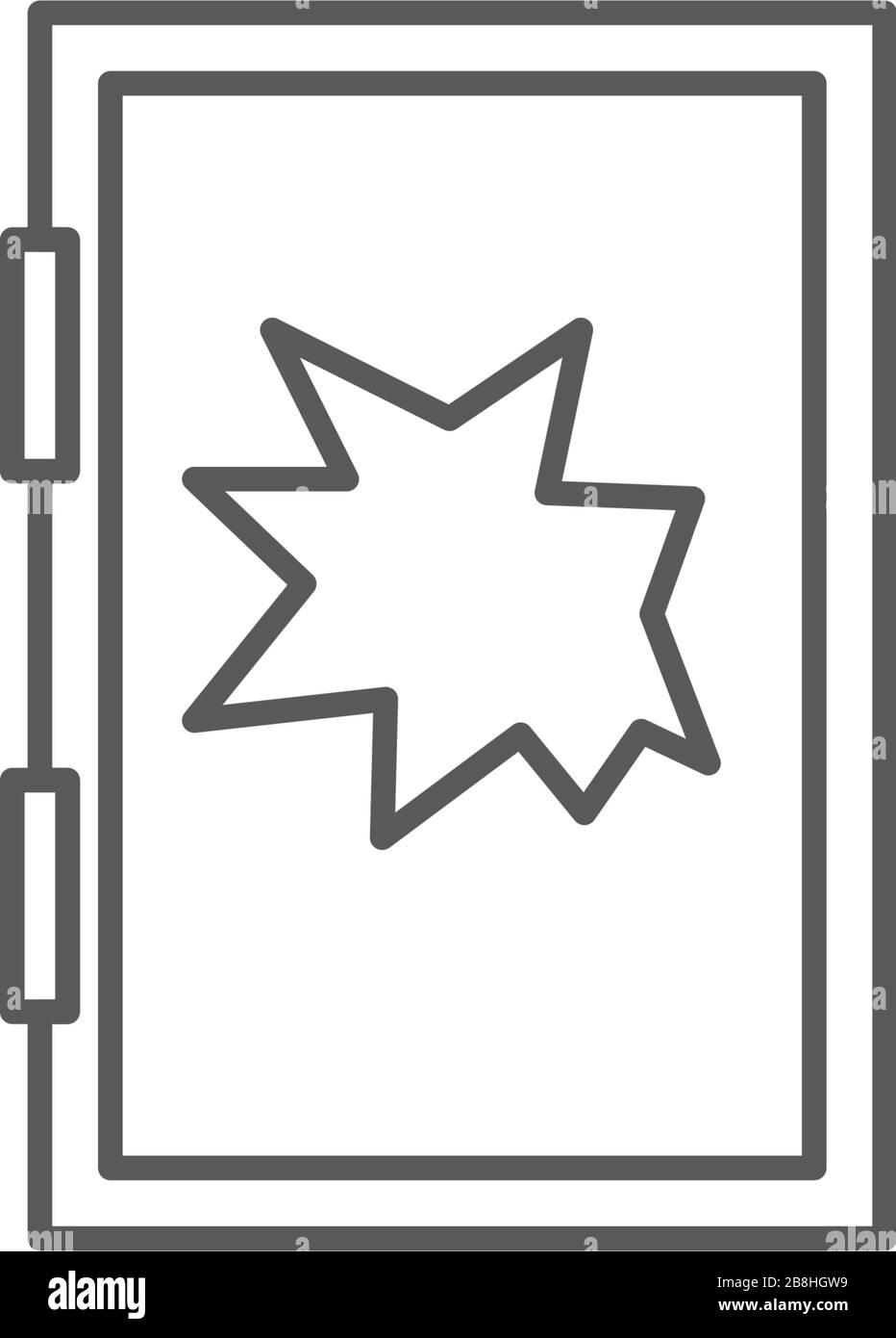 broken window vector icon concept design isolated on white background ...