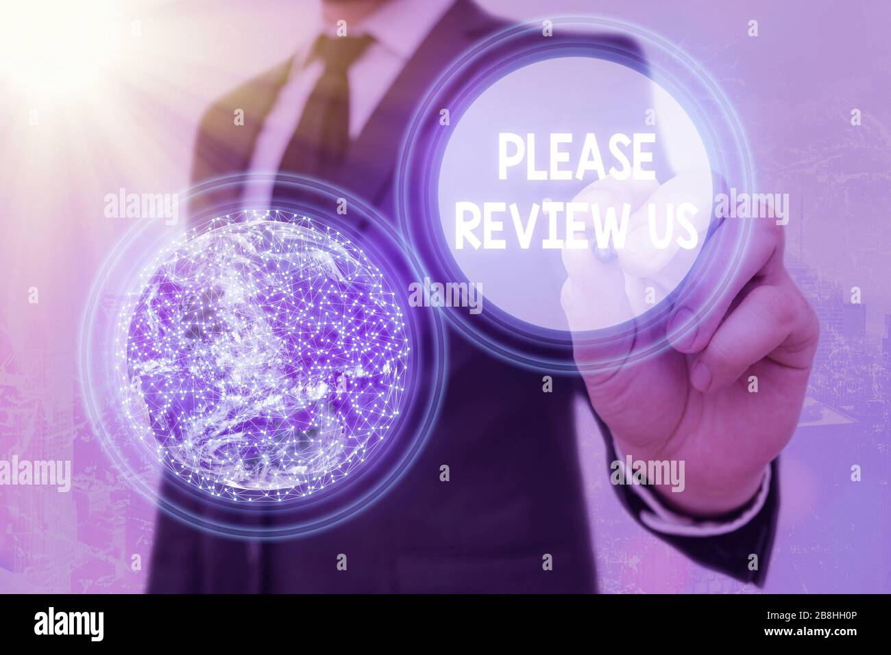 Word writing text Please Review Us. Business photo showcasing situation ...