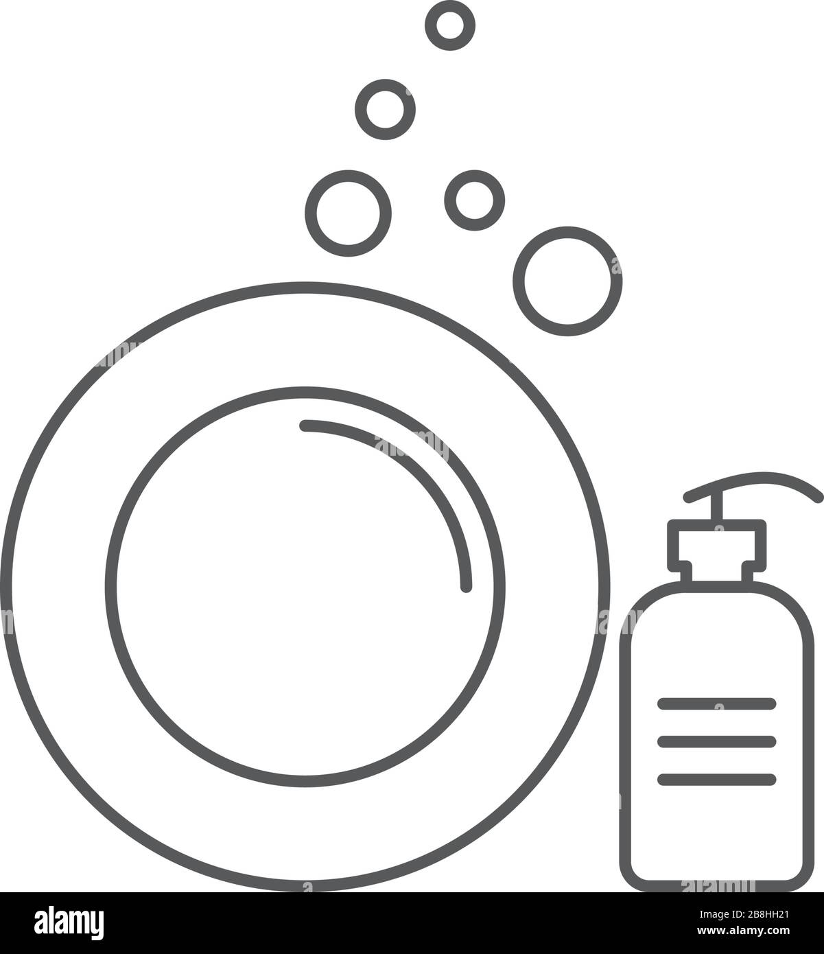 clean dishes concept design, vector icon isolated on white background ...