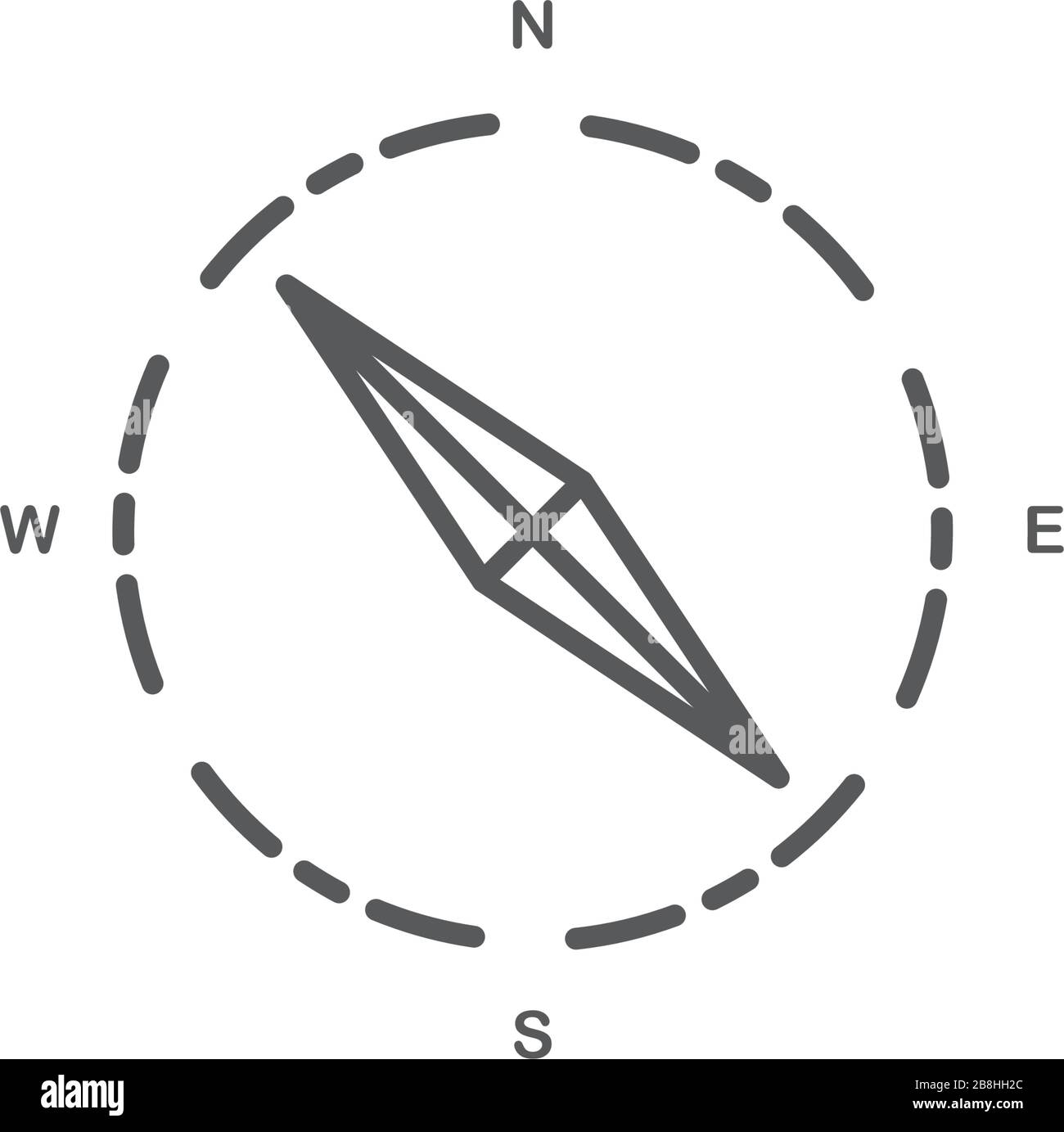 compass vector icon concept design isolated on white background Stock ...