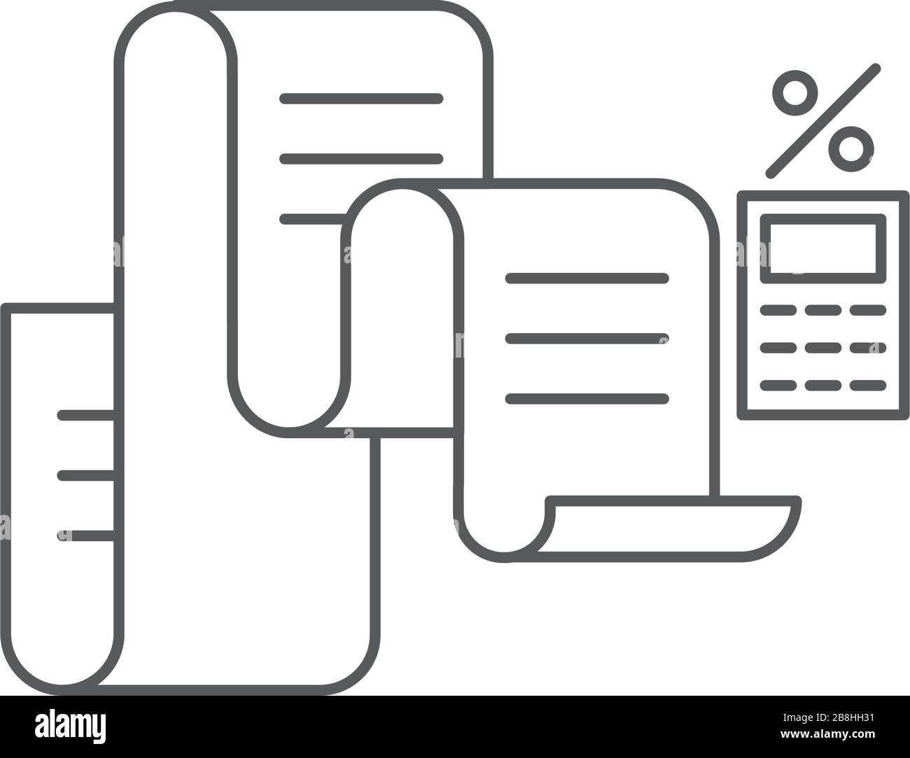 calculator and financial document concept design vector icon isolated ...