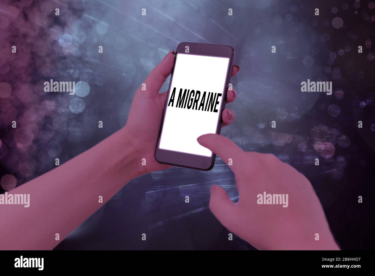 Handwriting text writing A Migraine. Conceptual photo recurrent ...