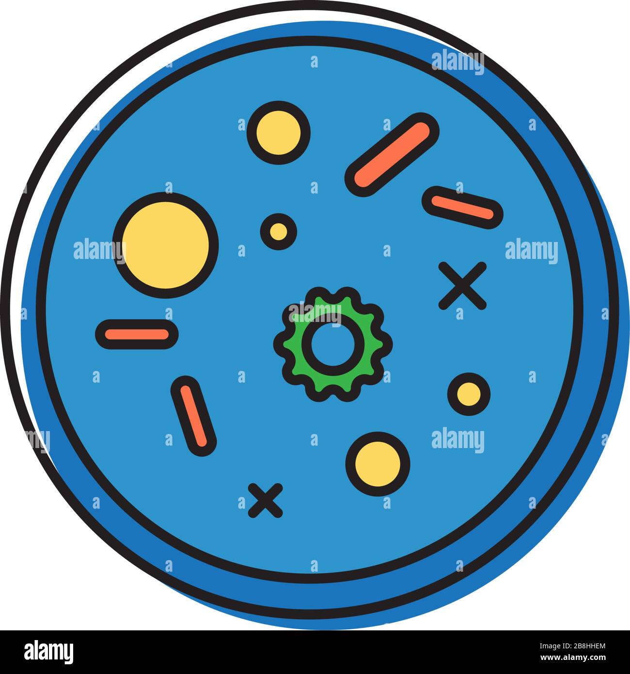 Petri dish bacteria and fungus Stock Vector Images - Alamy