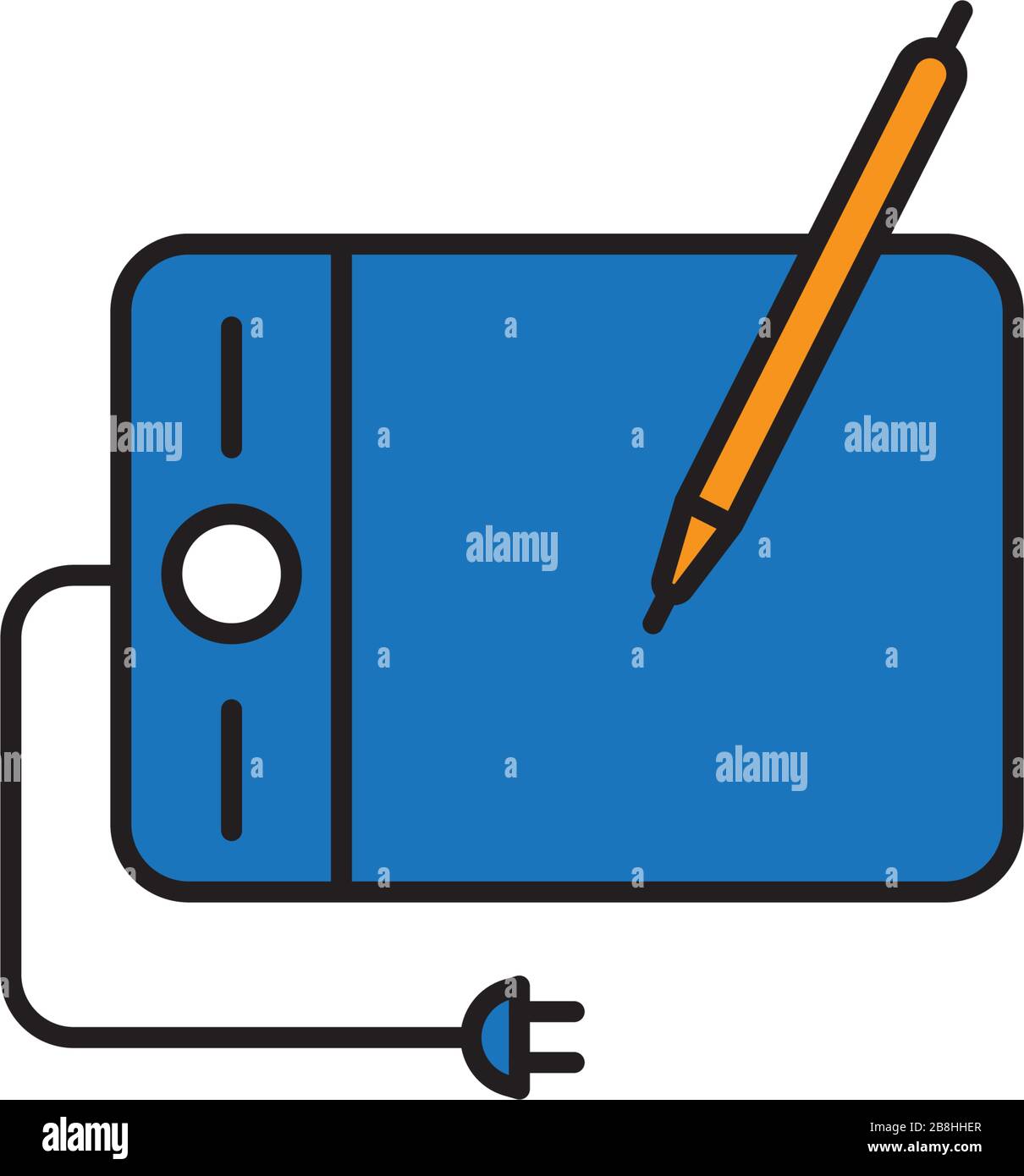 Pen tablet digitizer vector icon, isolated on white background Stock ...