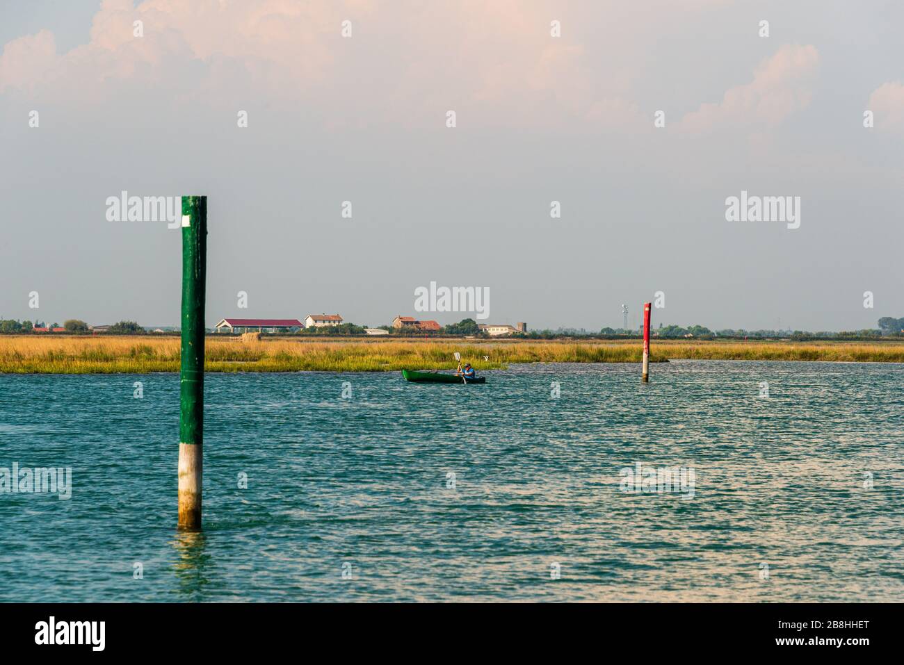 views of Bibione Pineda beach during a late summer day, Venice Stock ...