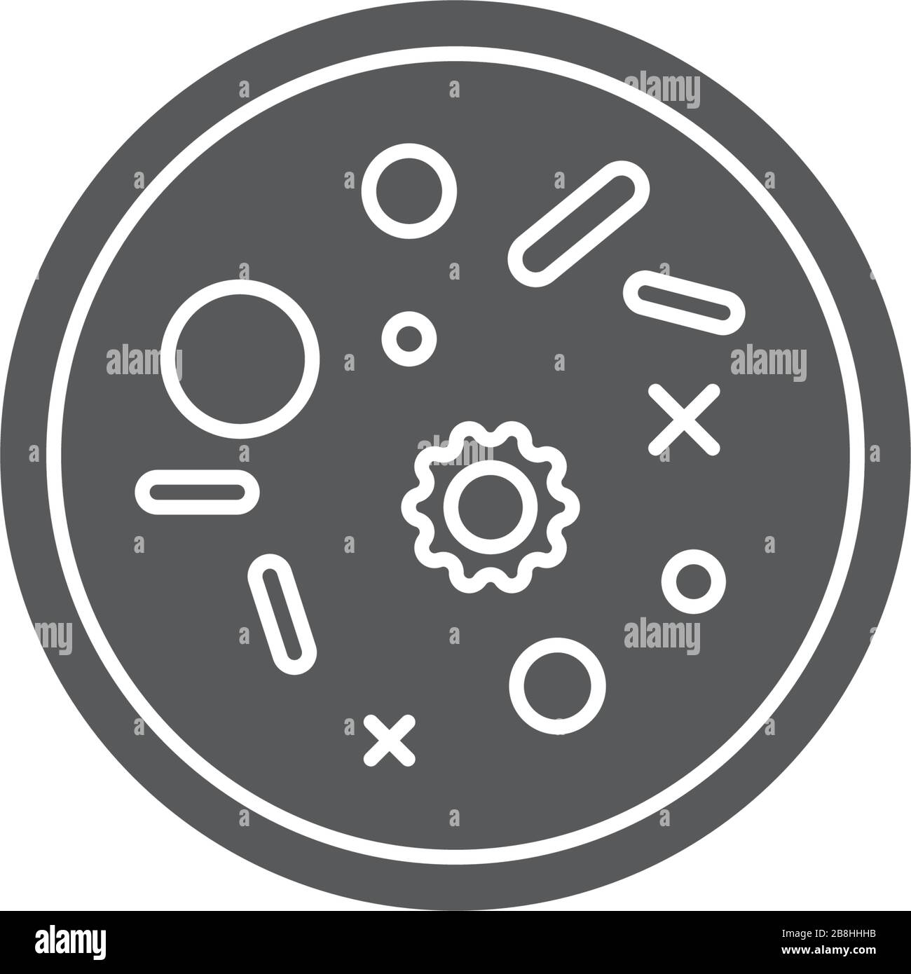 Bacteria petri dish Stock Vector Images - Alamy