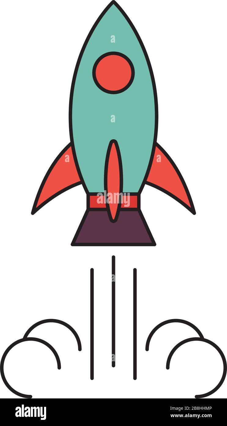 rocket vector icon concept, isolated on white background Stock Vector ...