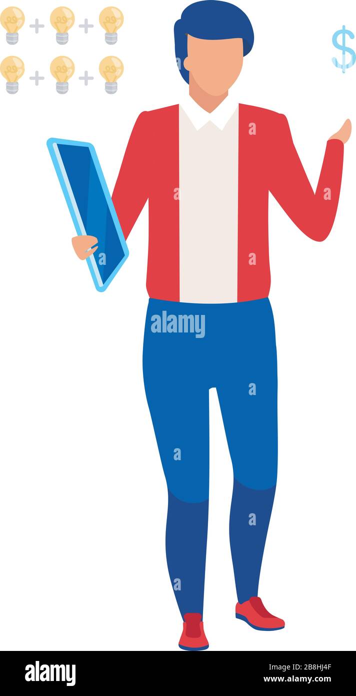 Professional marketer flat vector illustration Stock Vector Image & Art - Alamy