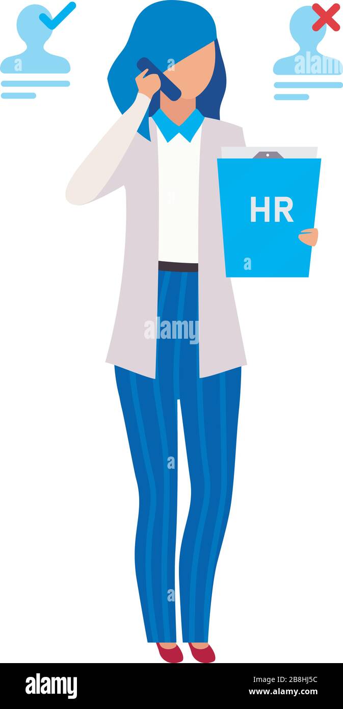 HR manager, recruiter flat vector illustration Stock Vector Image & Art ...