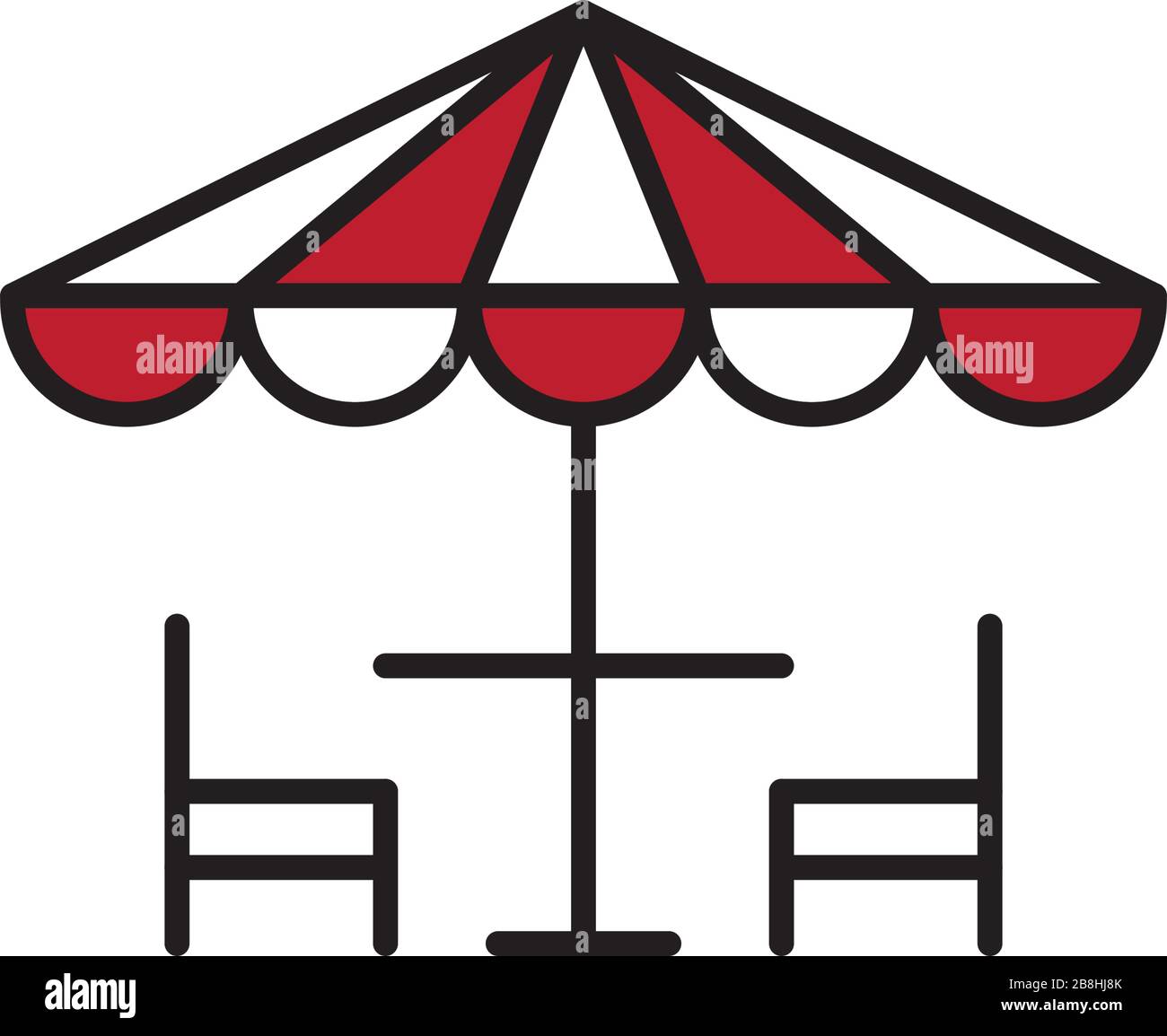 Terrace cafe vector icon concept, isolated on white background Stock ...