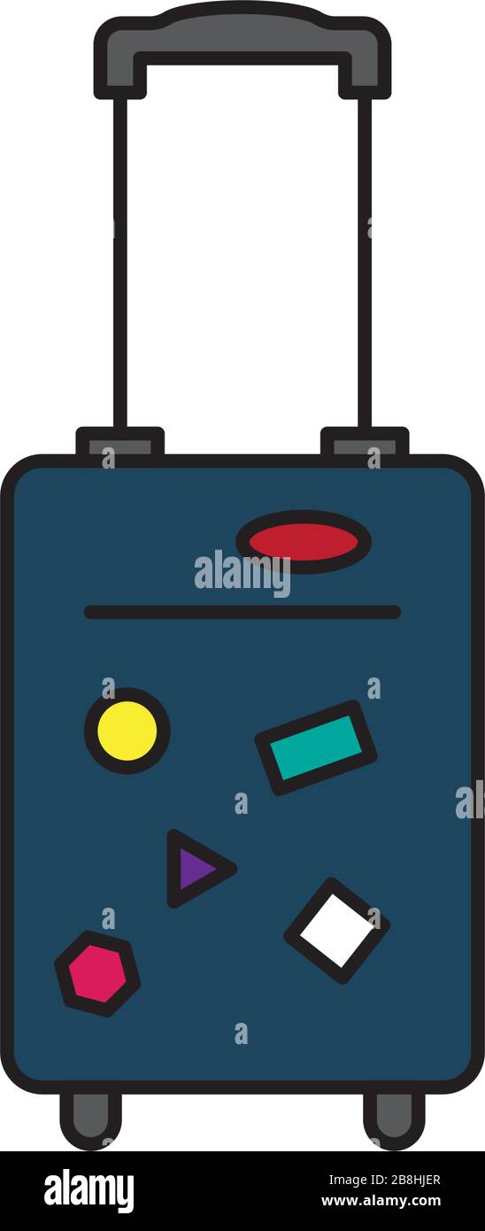 Travel suitcase vector icon concept, isolated on white background Stock ...