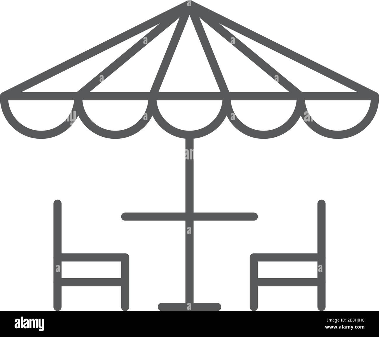 Terrace cafe vector icon concept, isolated on white background Stock ...