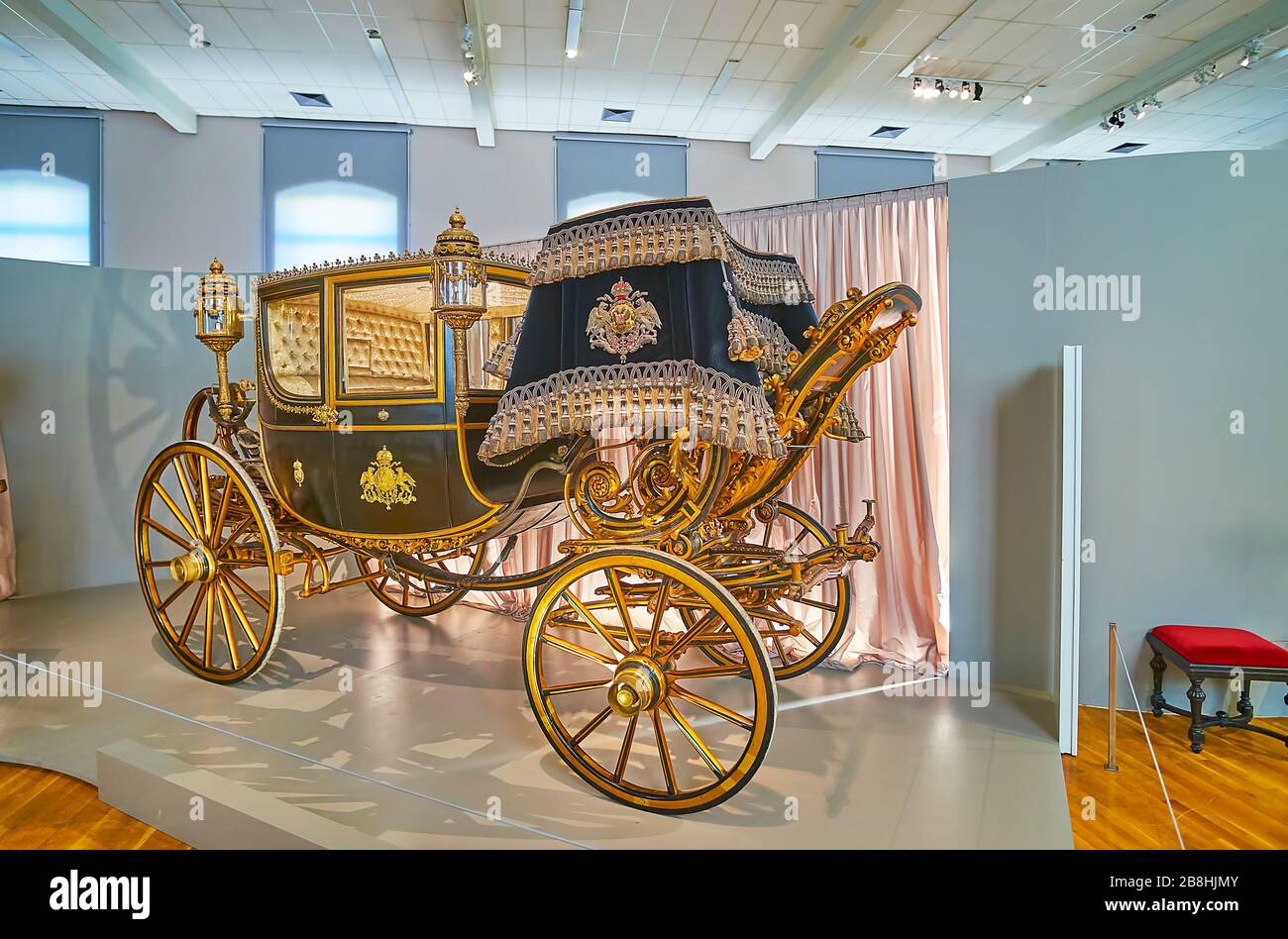 VIENNA, AUSTRIA - FEBRUARY 19, 2019: Discover vintage transport ...