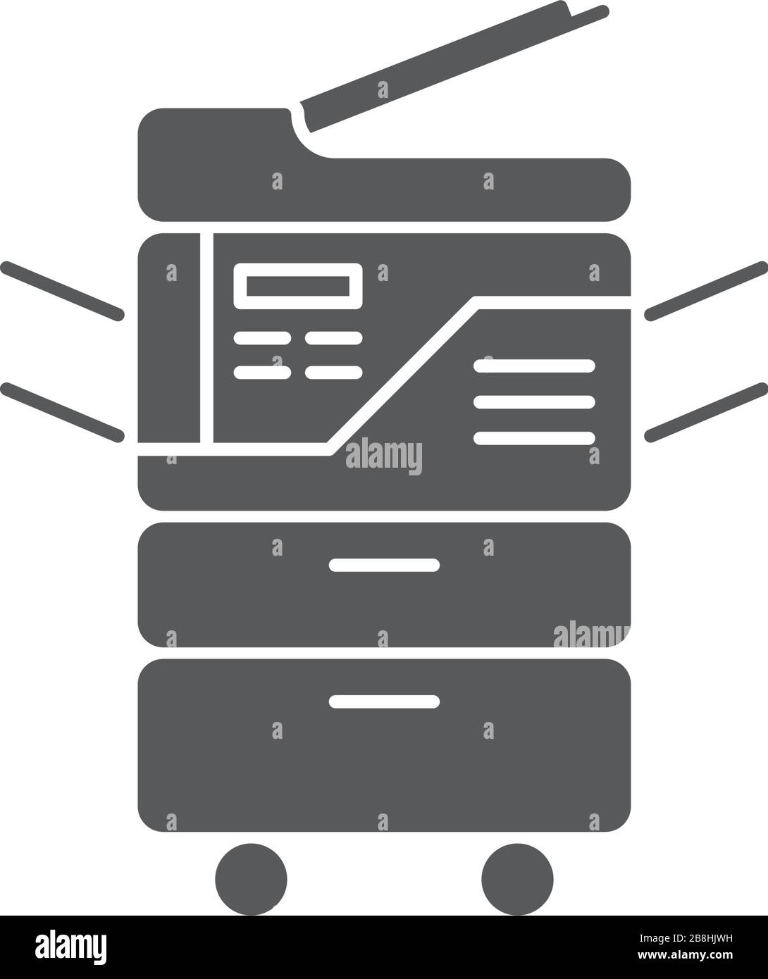 copy machine vector icon concept, isolated on white background Stock ...