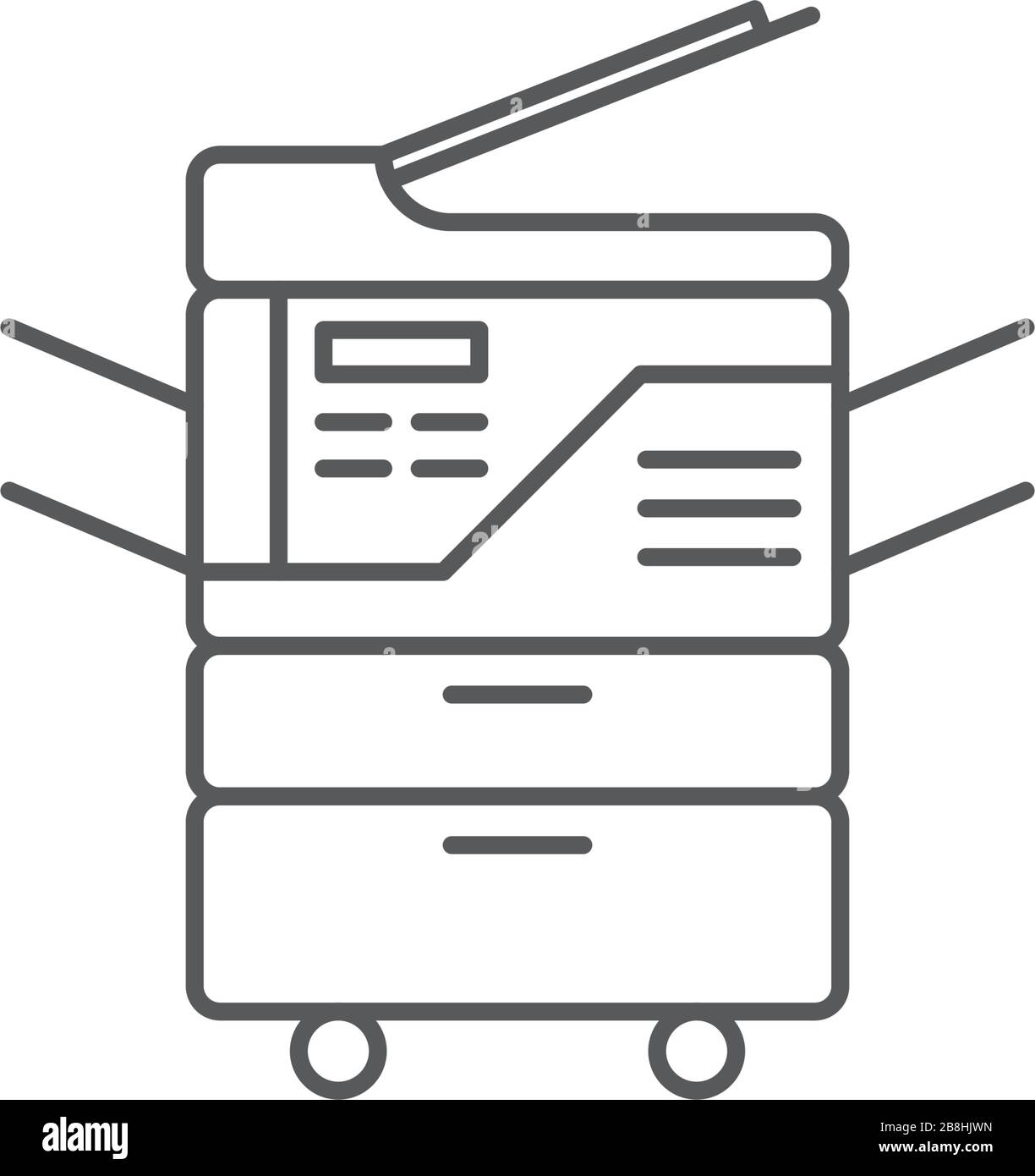 copy machine vector icon concept, isolated on white background Stock ...