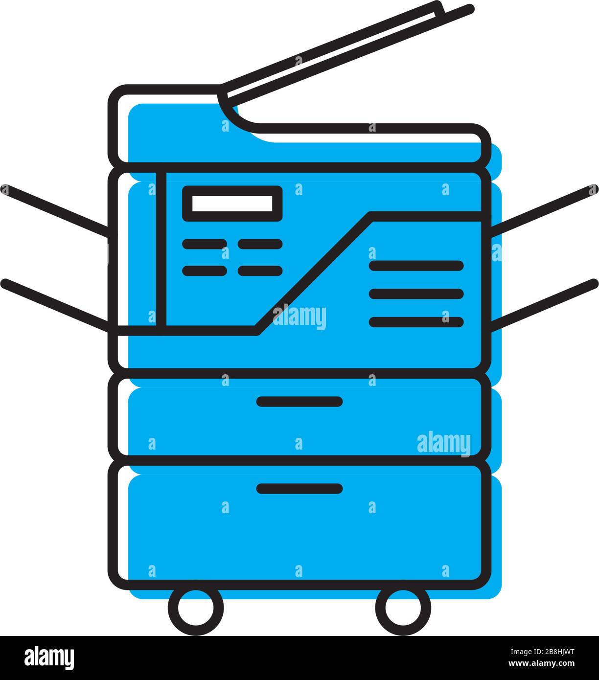 copy machine vector icon concept, isolated on white background Stock ...