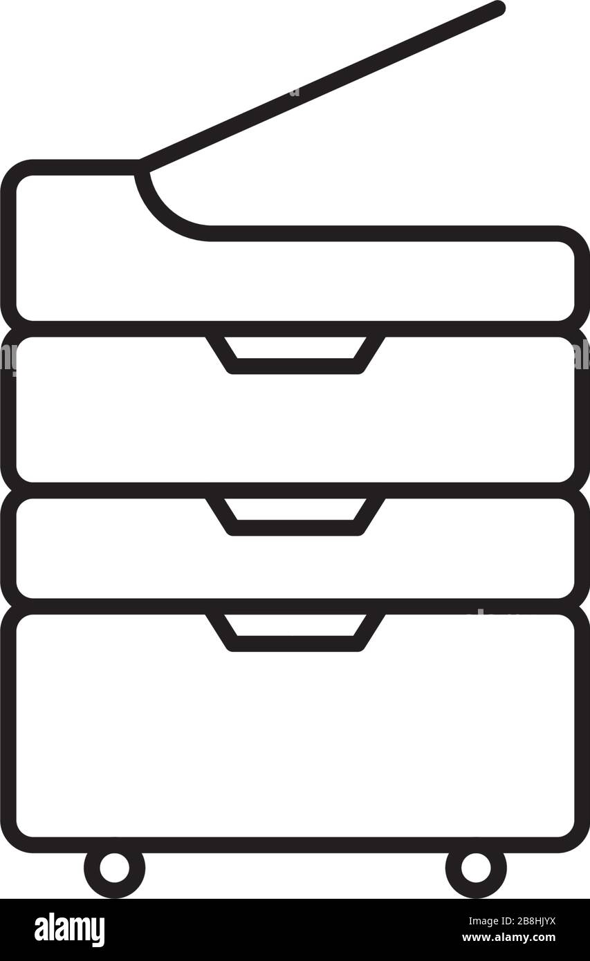 copy machine vector icon concept, isolated on white background Stock ...