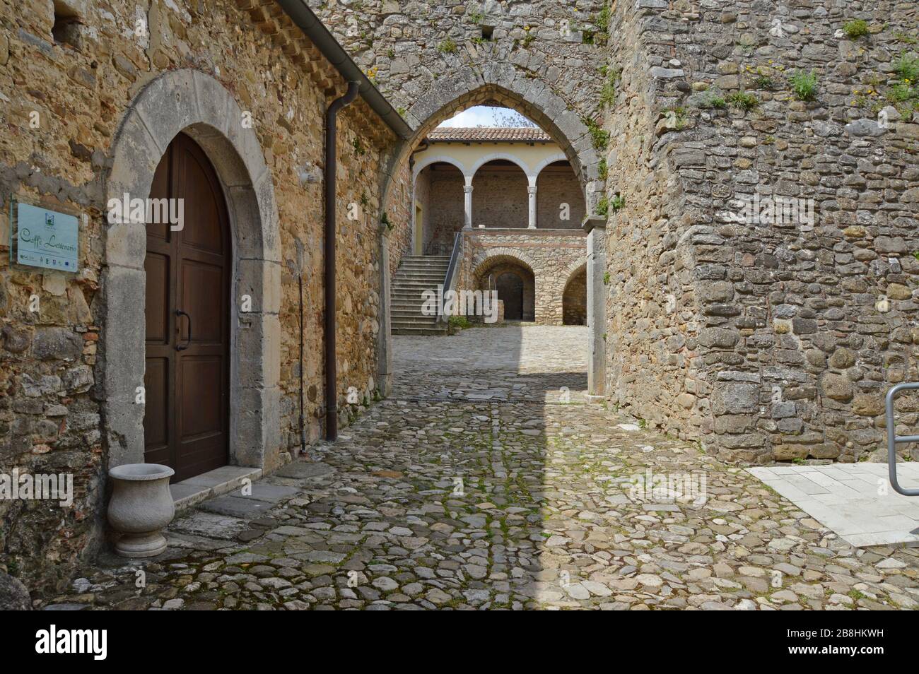 Image of the internal courtyard of the medieval castle of Bisaccia ...