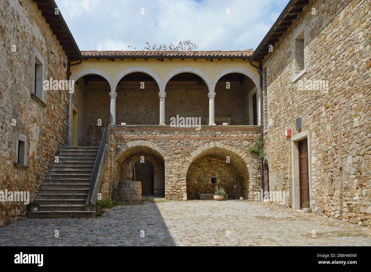 Image of the internal courtyard of the medieval castle of Bisaccia ...