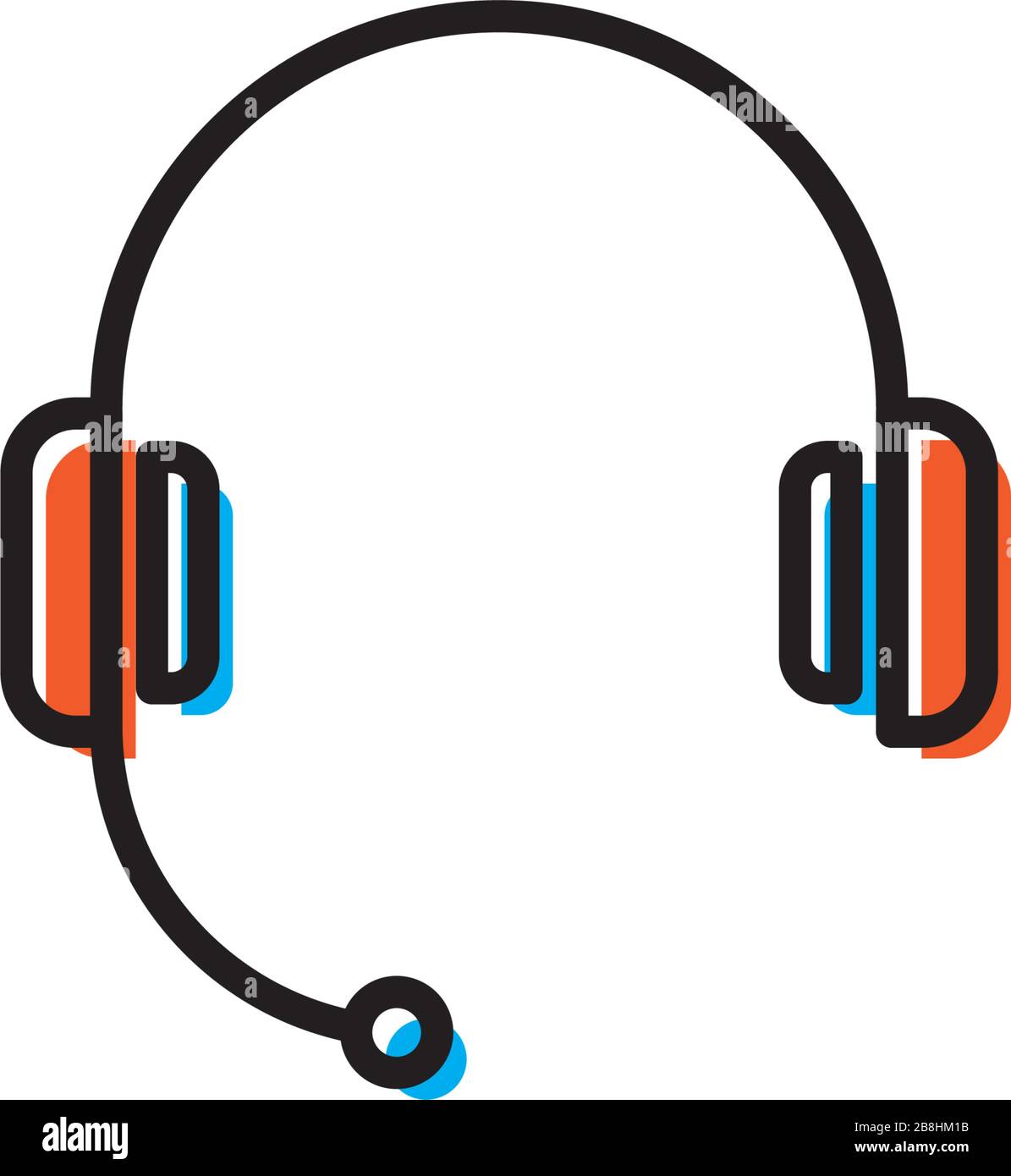 headset vector icon concept, isolated on white background Stock Vector ...