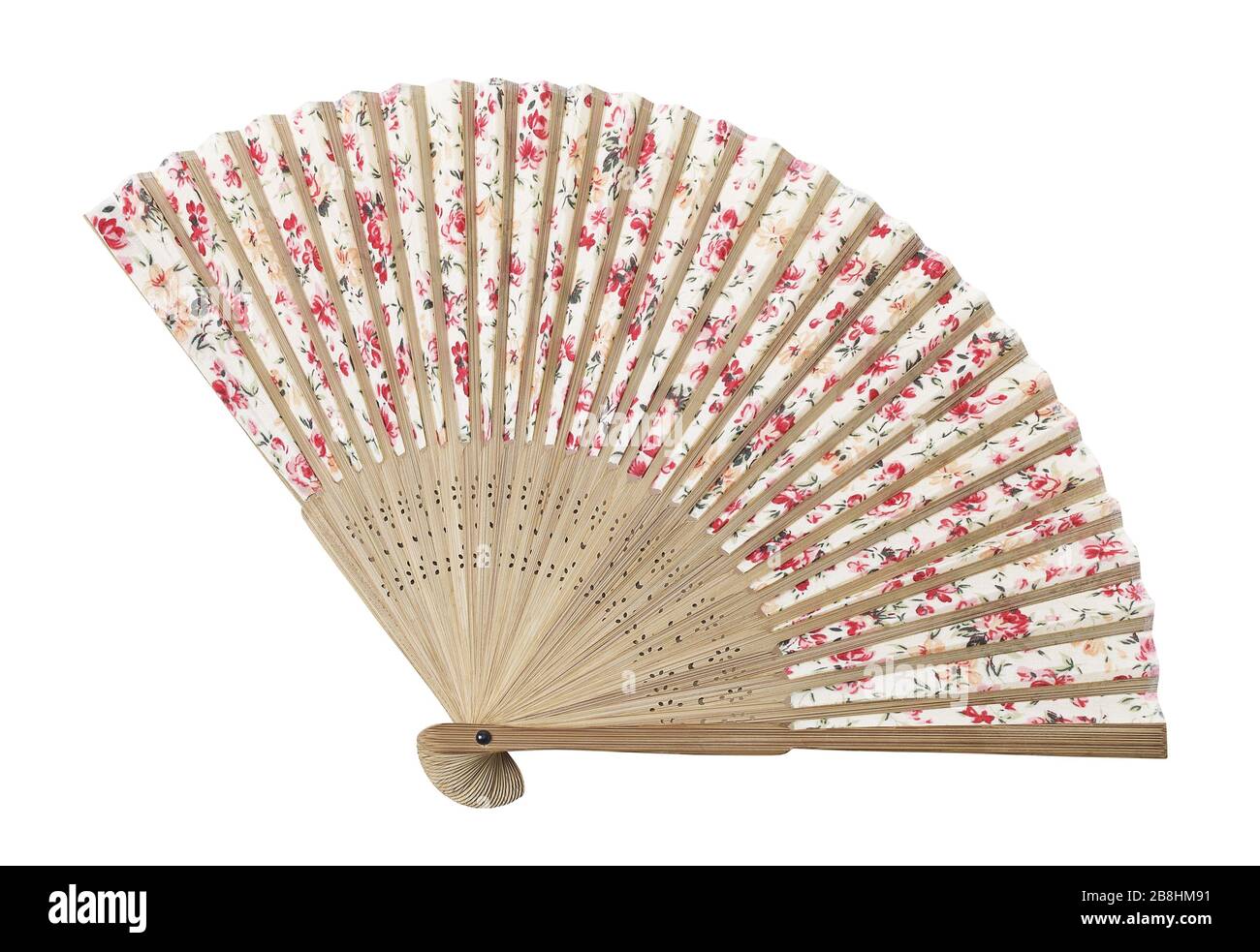 Traditional asian fan on white Stock Photo - Alamy