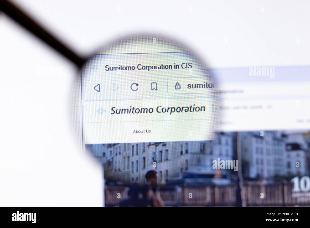 Los Angeles, California, USA - 20 March 2020: Sumitomo company logo on ...