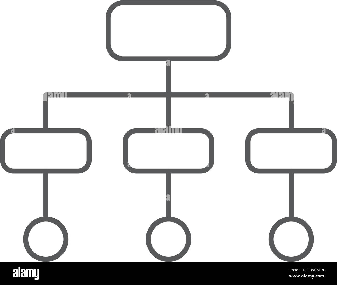 organizational chart vector icon concept, isolated on white background ...