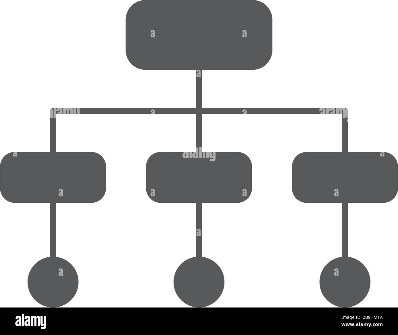 organizational chart vector icon concept, isolated on white background ...