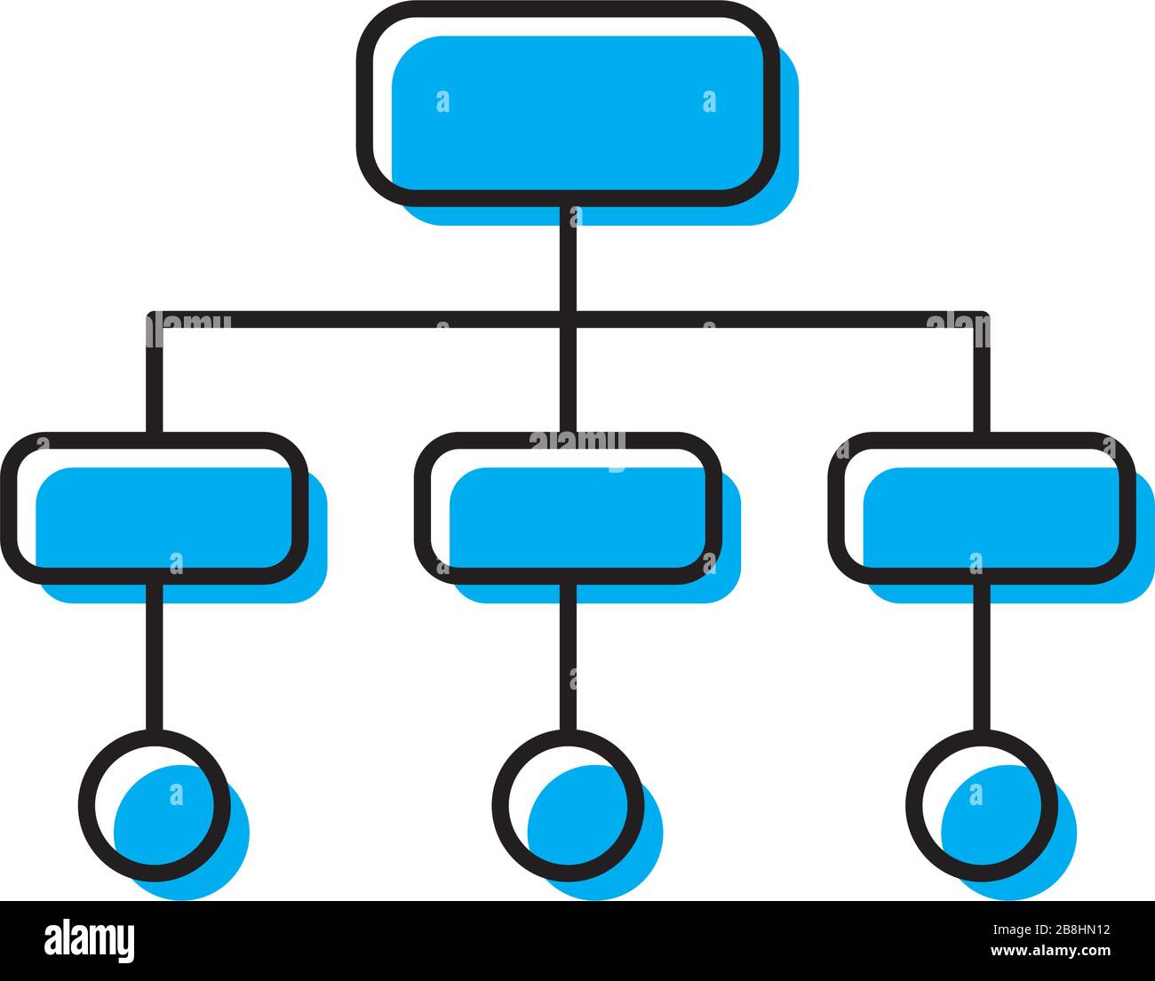 organizational chart vector icon concept, isolated on white background ...