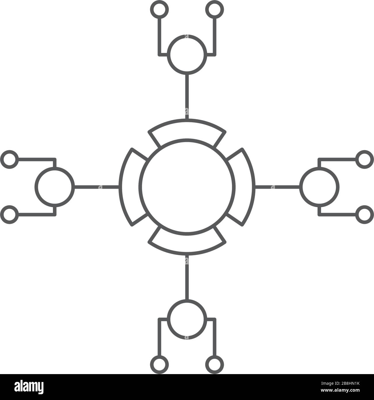 organizational chart vector icon concept, isolated on white background ...
