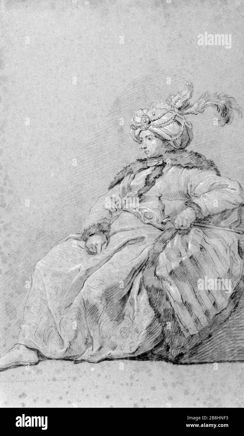 CHIEF EUNUCHS Attribué à Joseph-Marie Vien (1716-1809). "Chef des ...